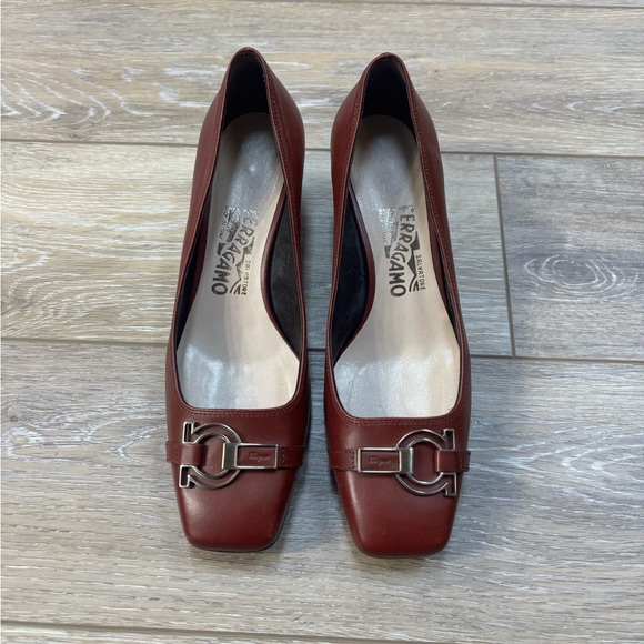 Salvatore Ferragamo | Shoes | Salvatore Ferragamo Heels New Mercy Red ...